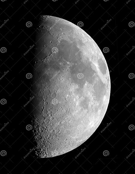 First quarter moon stock image. Image of rocky, mysticism - 1016833