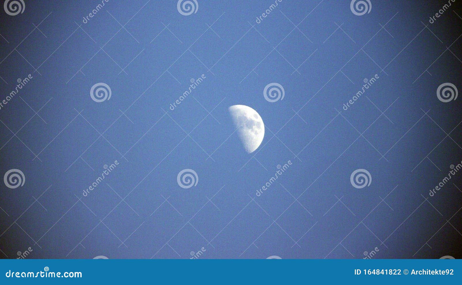 Moon in an empty sky stock photo. Image of empty, moon - 164841822
