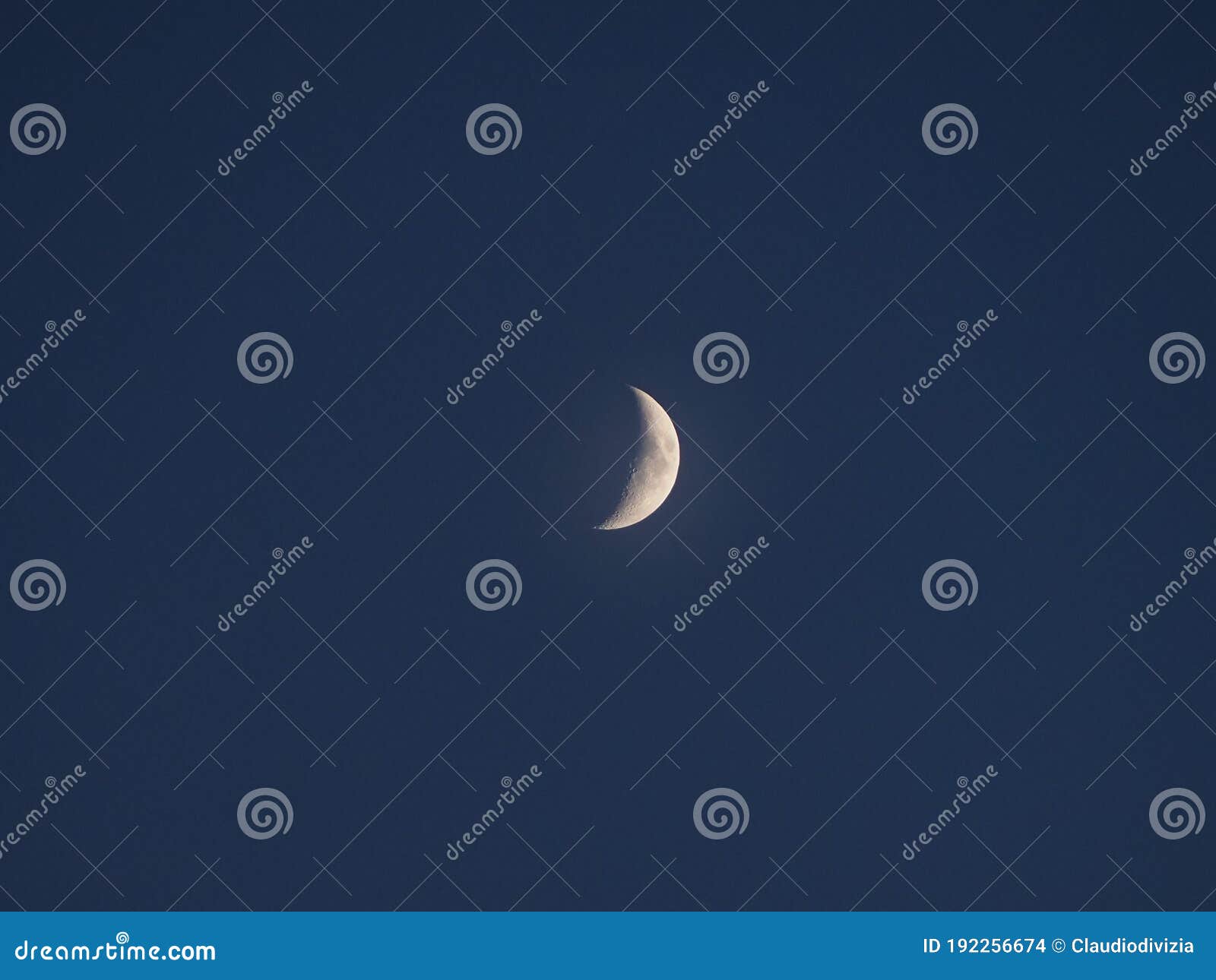 First Quarter Moon Seen with Telescope Stock Photo - Image of astronomy ...