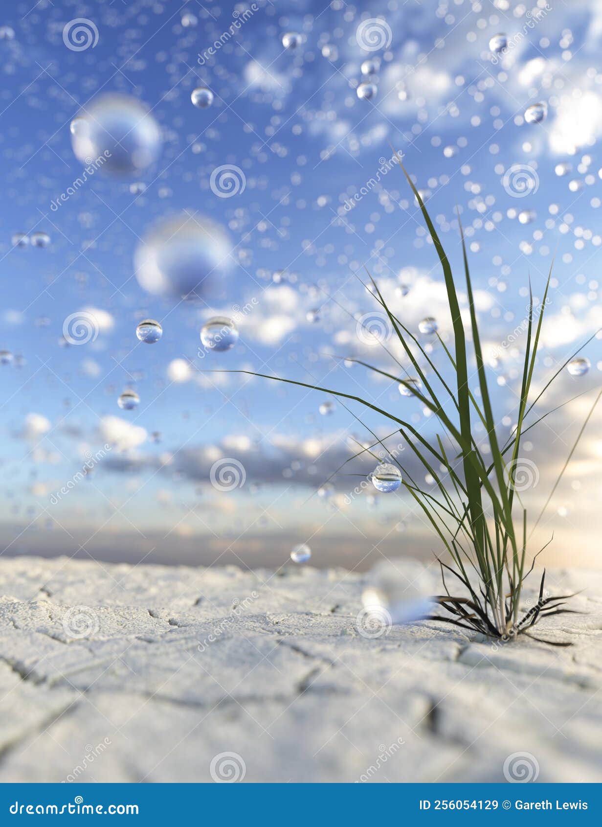 First Rainfall after a Drought 3d Render Stock Illustration ...