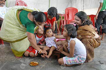 First Rice-eating Ceremony in India Editorial Photo - Image of baby ...