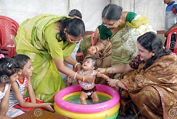 First Rice-eating Ceremony in India Editorial Photography - Image of ...