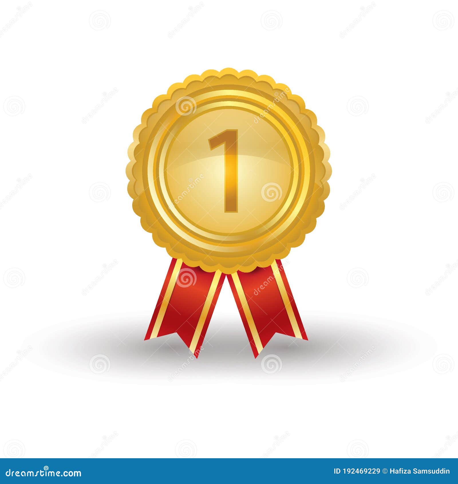 First Rosette Award. Vector Illustration Decorative Design Stock Vector ...