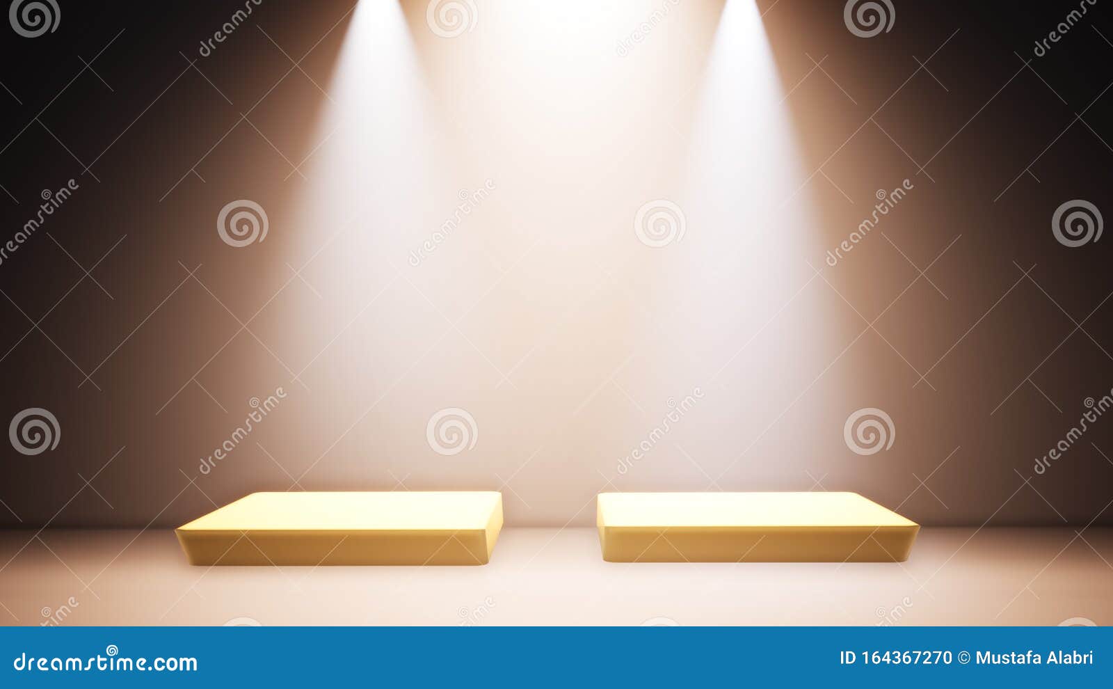 First and Second Place. Honoring Platform Stock Illustration ...