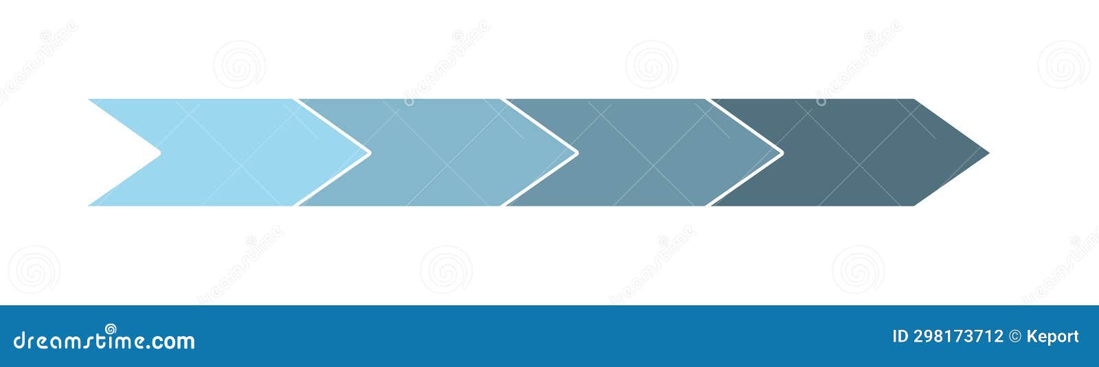 First, Second, Third and Fourth Step Arrow Blue Stock Illustration ...
