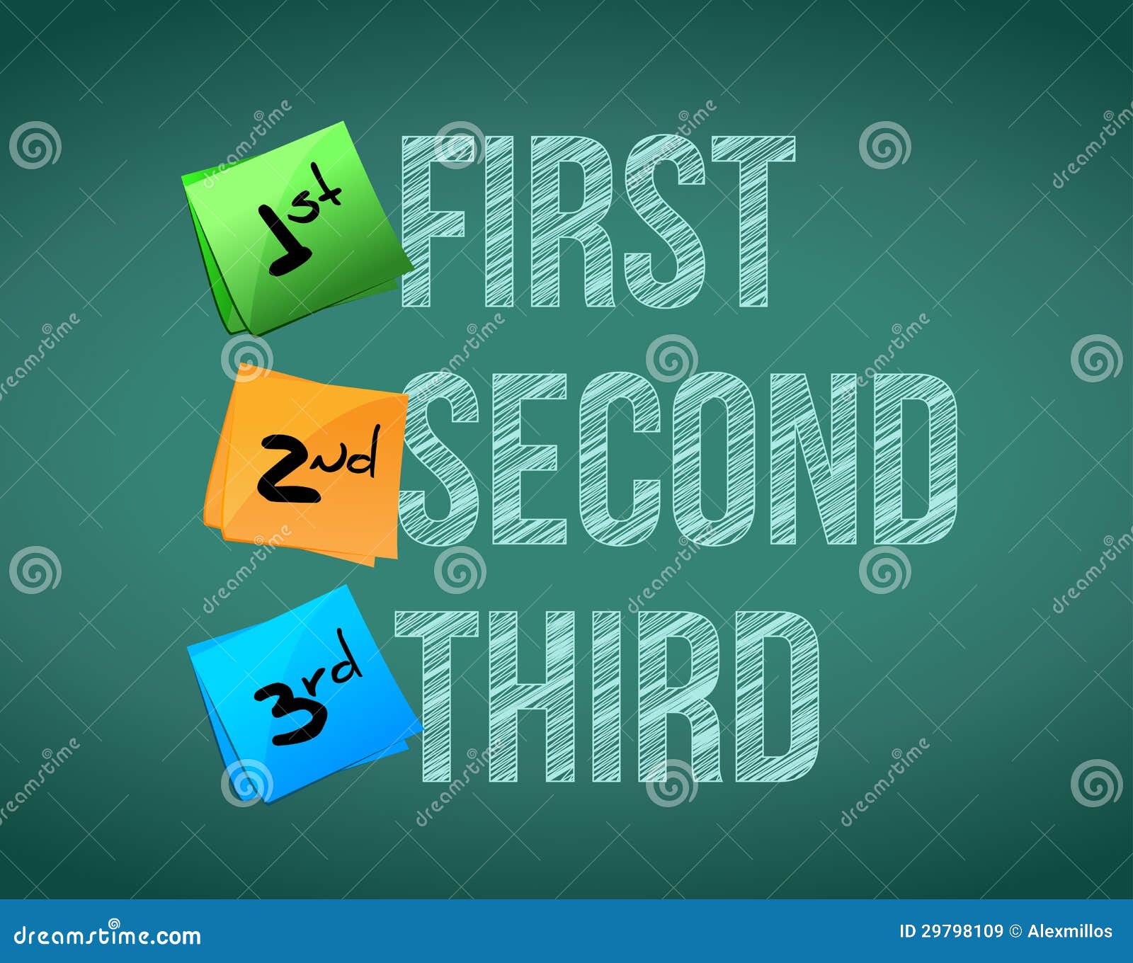 First, second and third stock illustration. Illustration of idea - 29798109