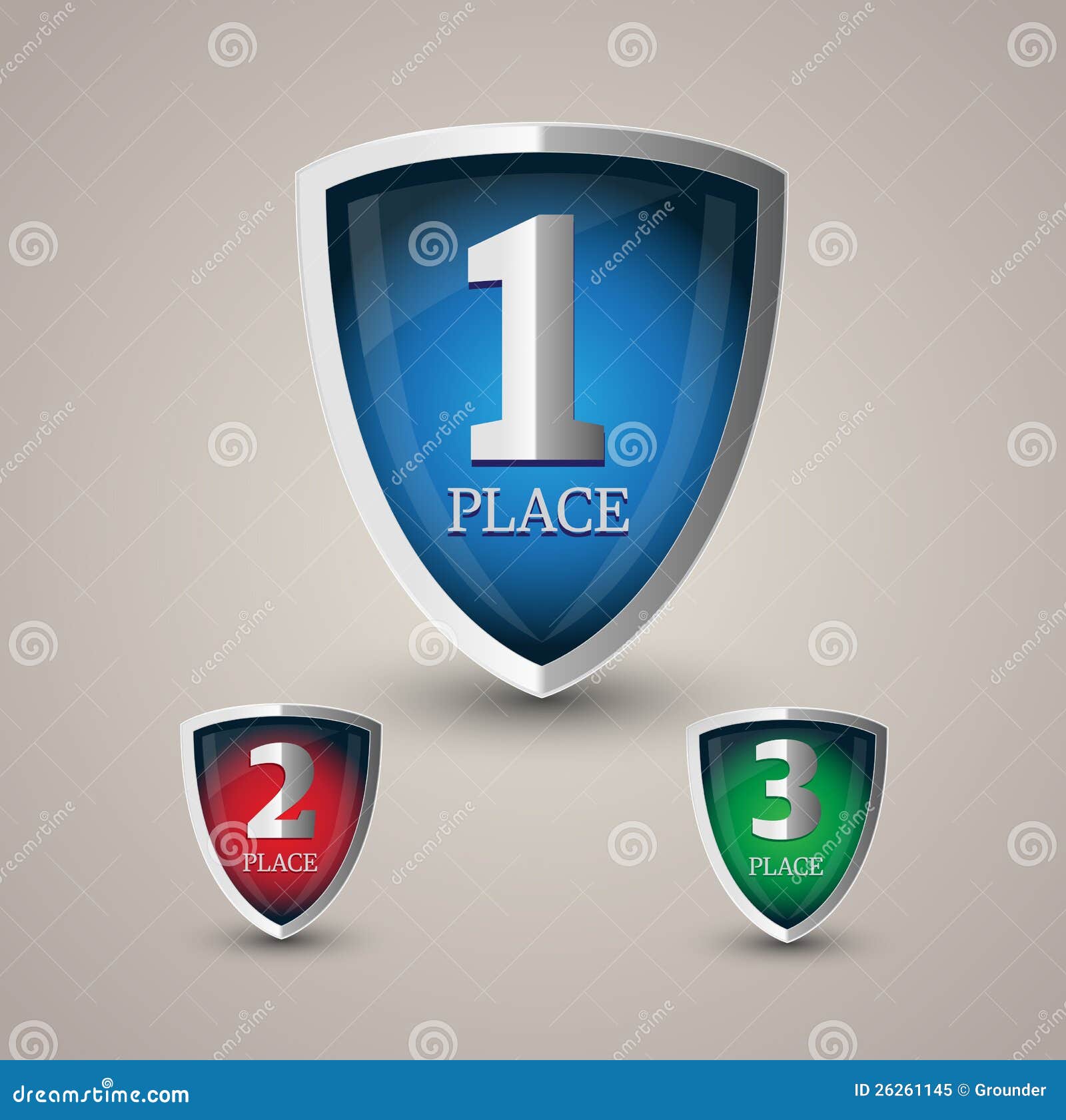 First, Second and Third Place Stock Vector - Illustration of icon ...