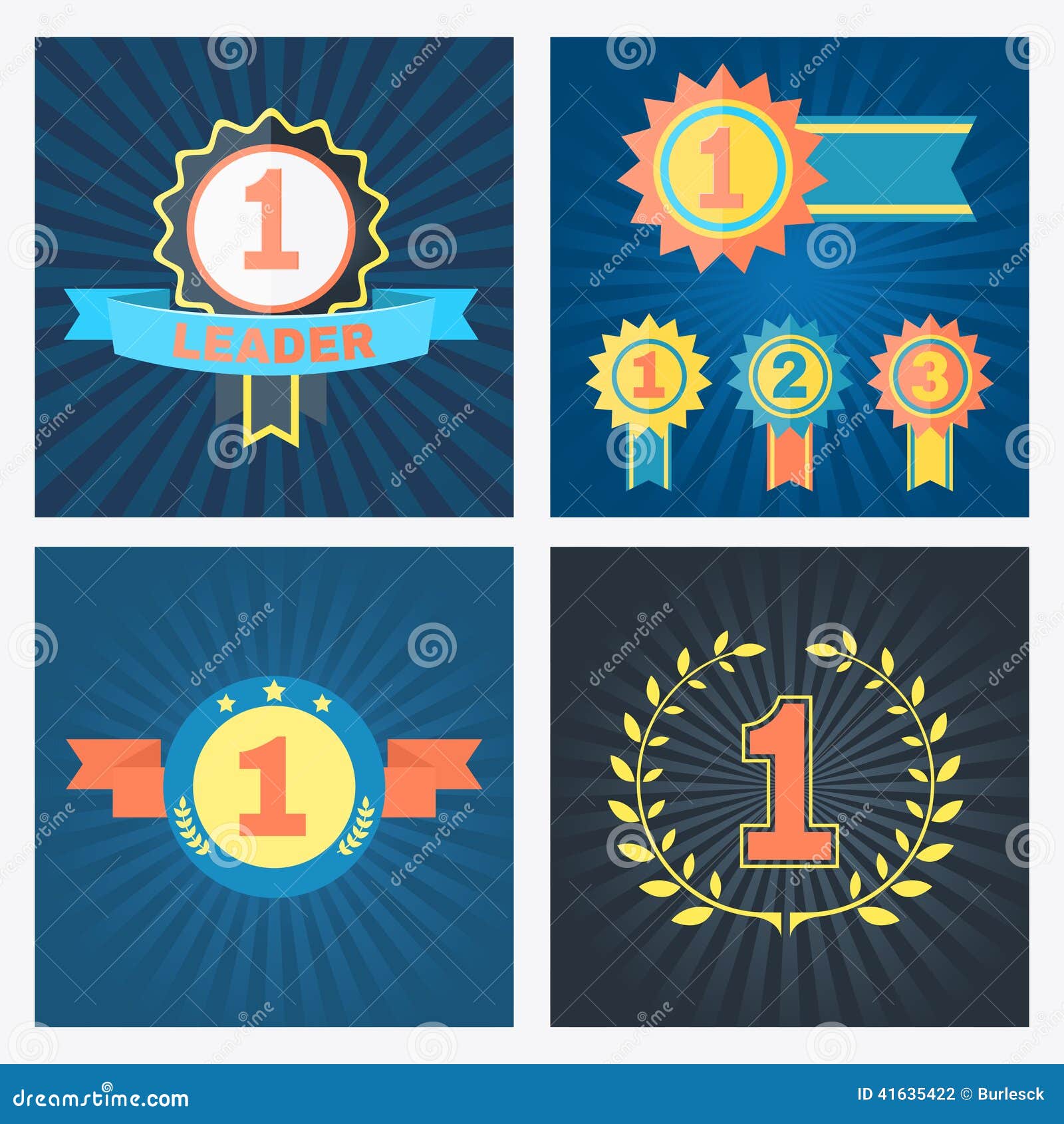 First, Second, Third Place Symbols Cartoon Vector | CartoonDealer.com ...