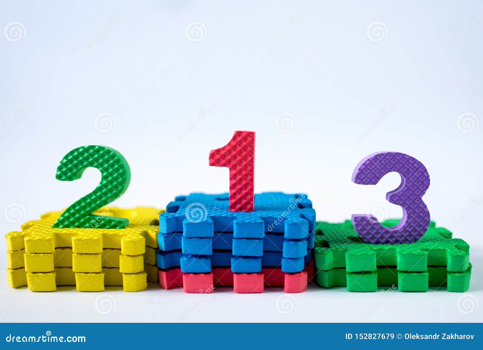 First Second Third Winner Art Podium Stock Image - Image of puzzle ...