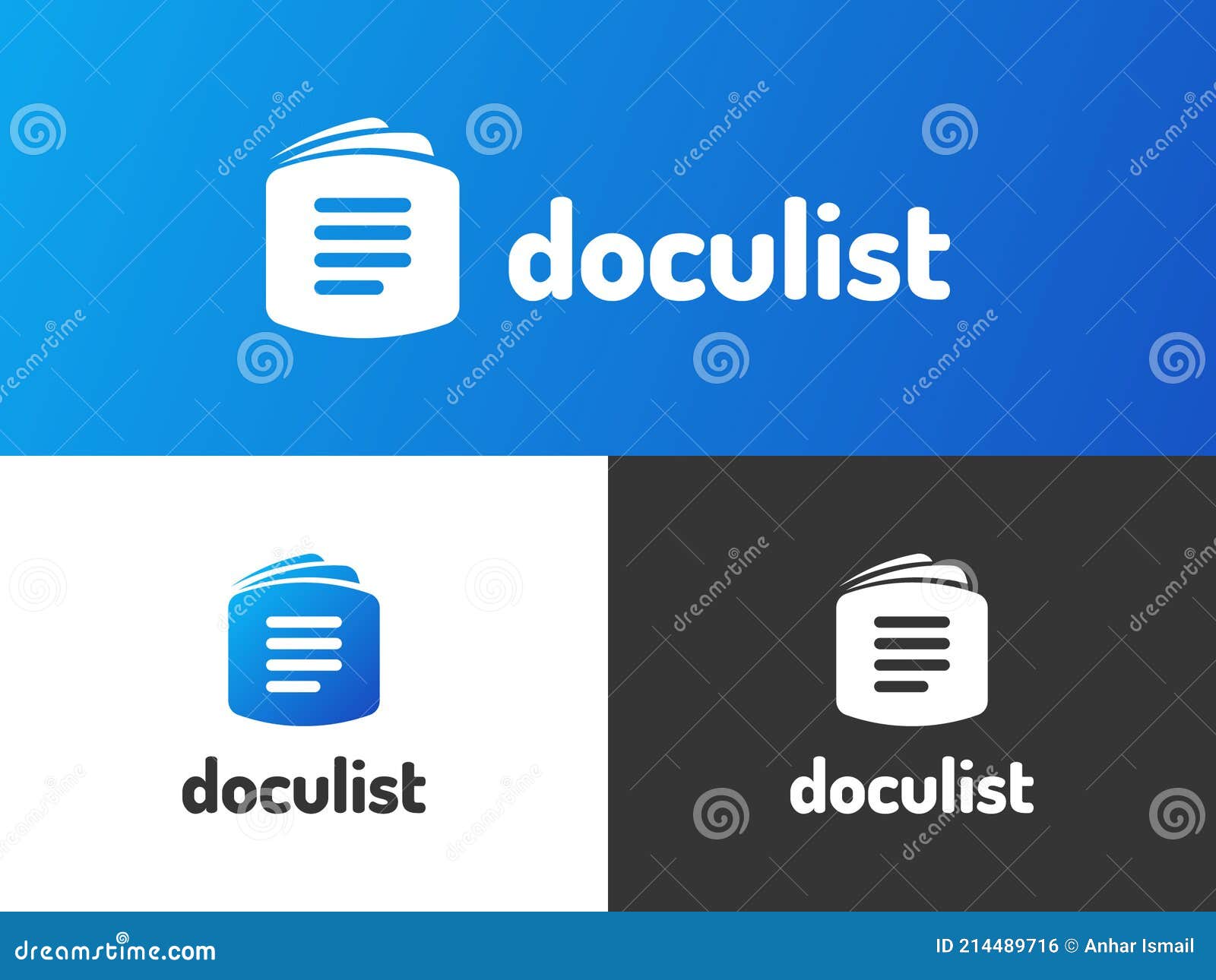 Doculist Logo Design stock vector. Illustration of author - 214489716