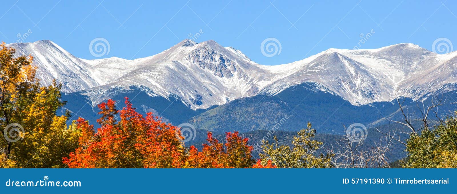 First Snow with Fall Colors Stock Photo - Image of blue, colors: 57191390