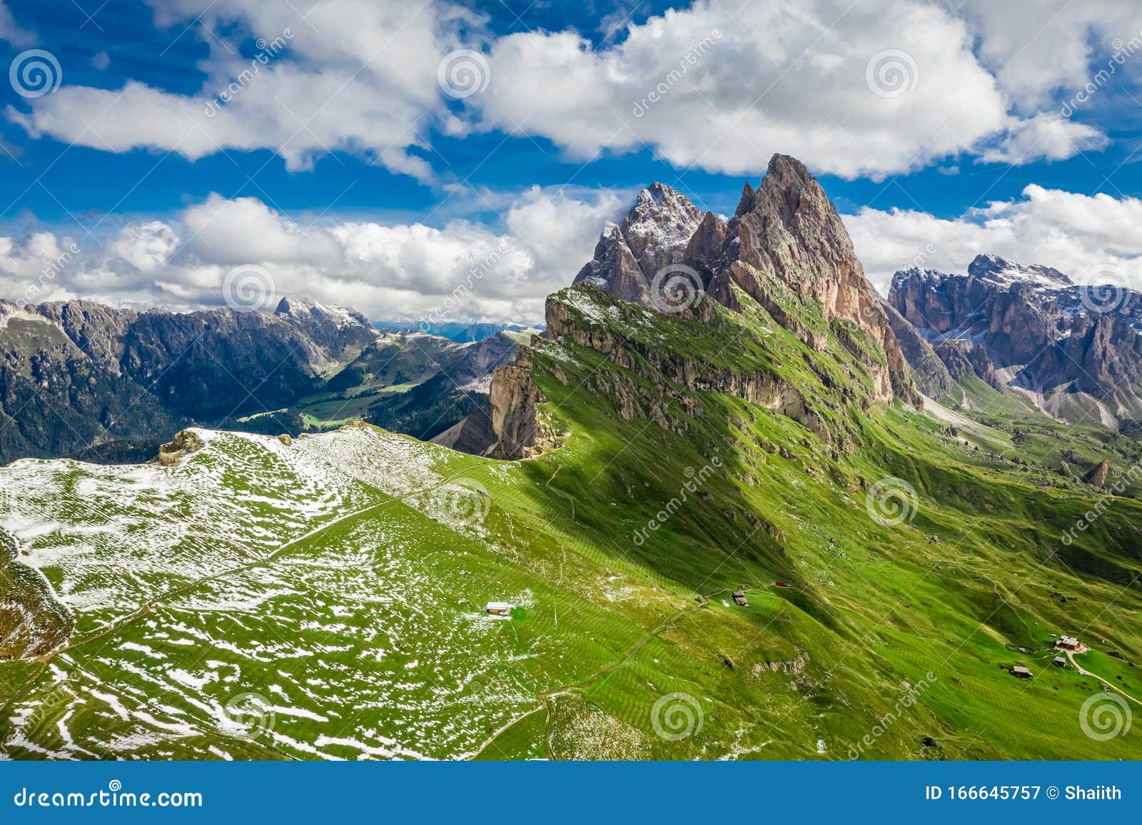 First Snow on Seceda in Autumn Dolomites Stock Image - Image of peak ...