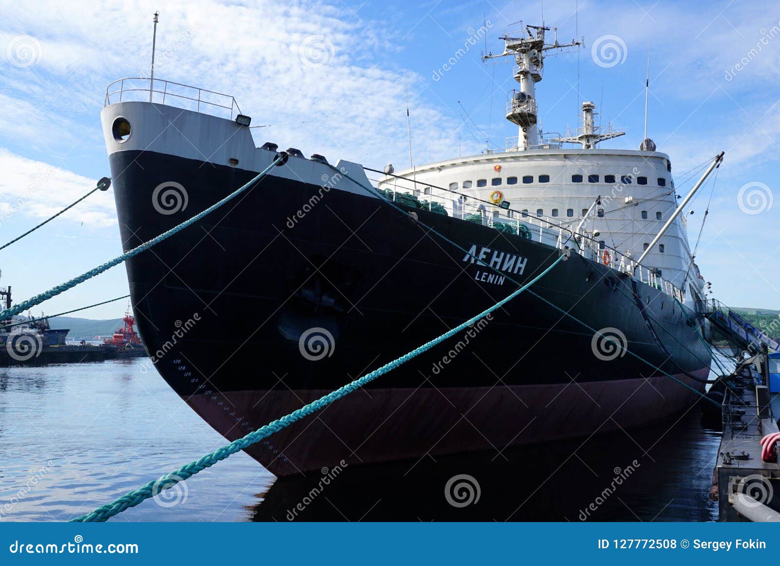Old Nuclear Icebreaker Lenin In North Port. First Nuclear Powered Ship ...