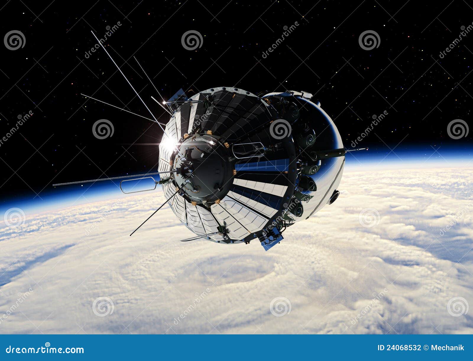 The First Space Ship In Space