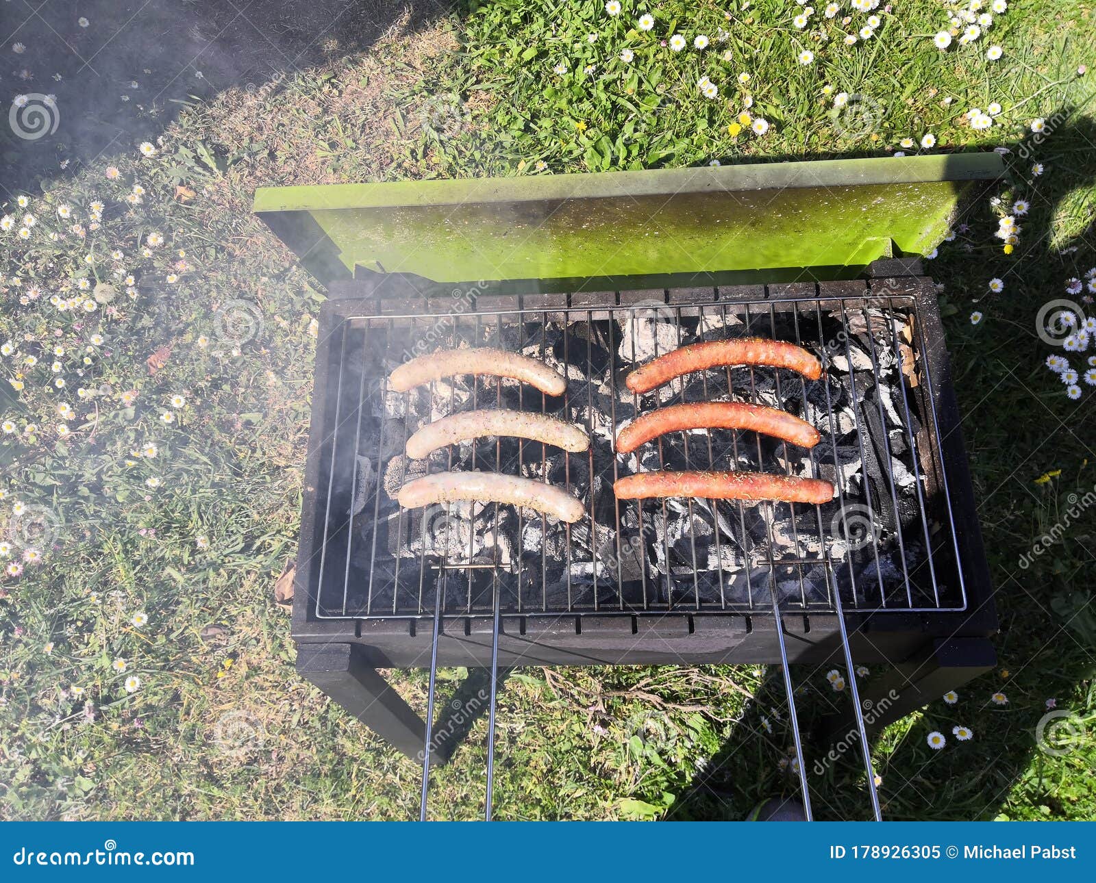 The First Spring Barbecue in the Garden Stock Image - Image of garden ...