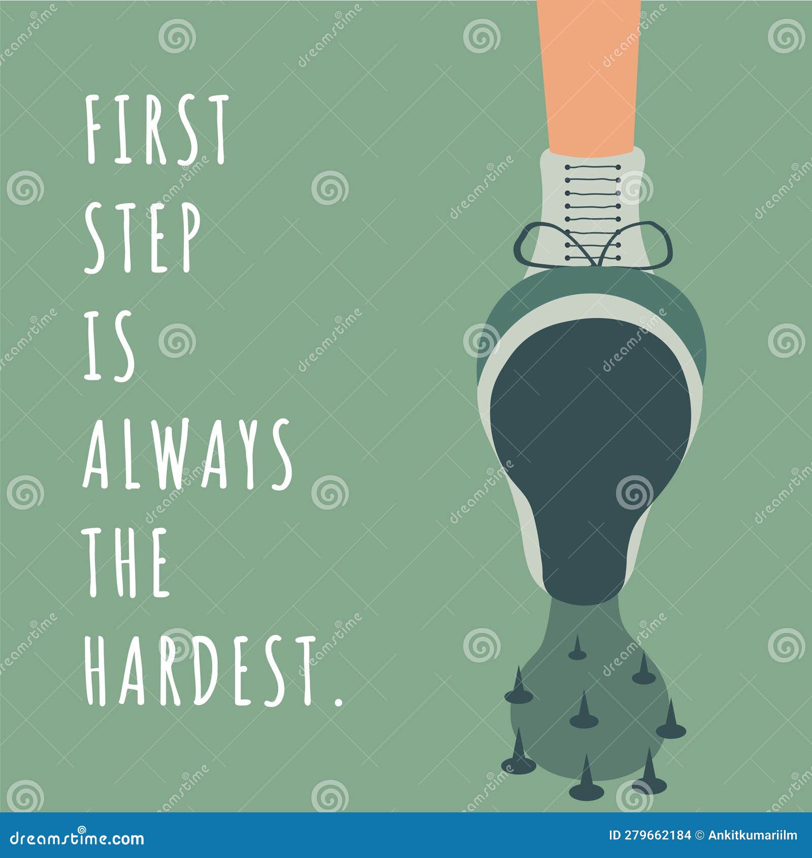 First Step Vector Illustration Graphical Representation Stock Vector ...