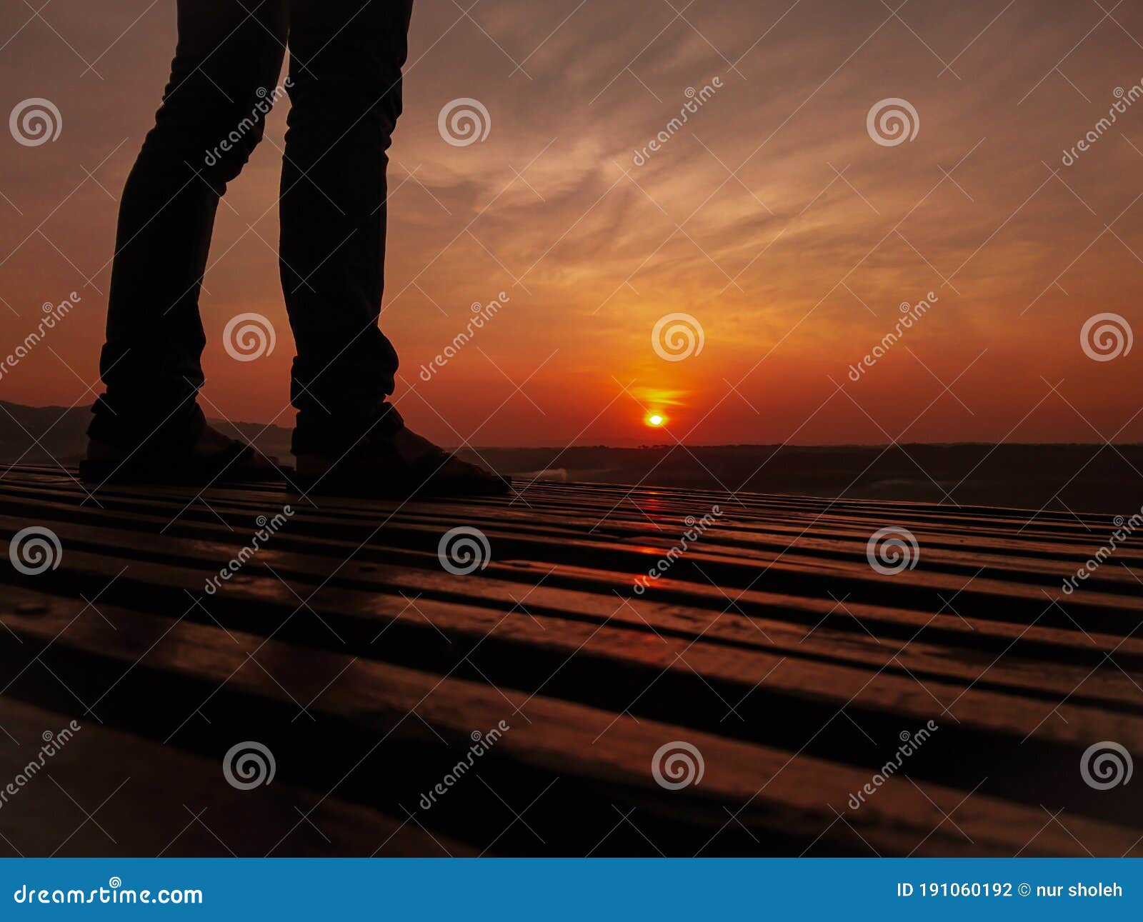 The First Step with the Morning Sun Stock Photo - Image of morning ...