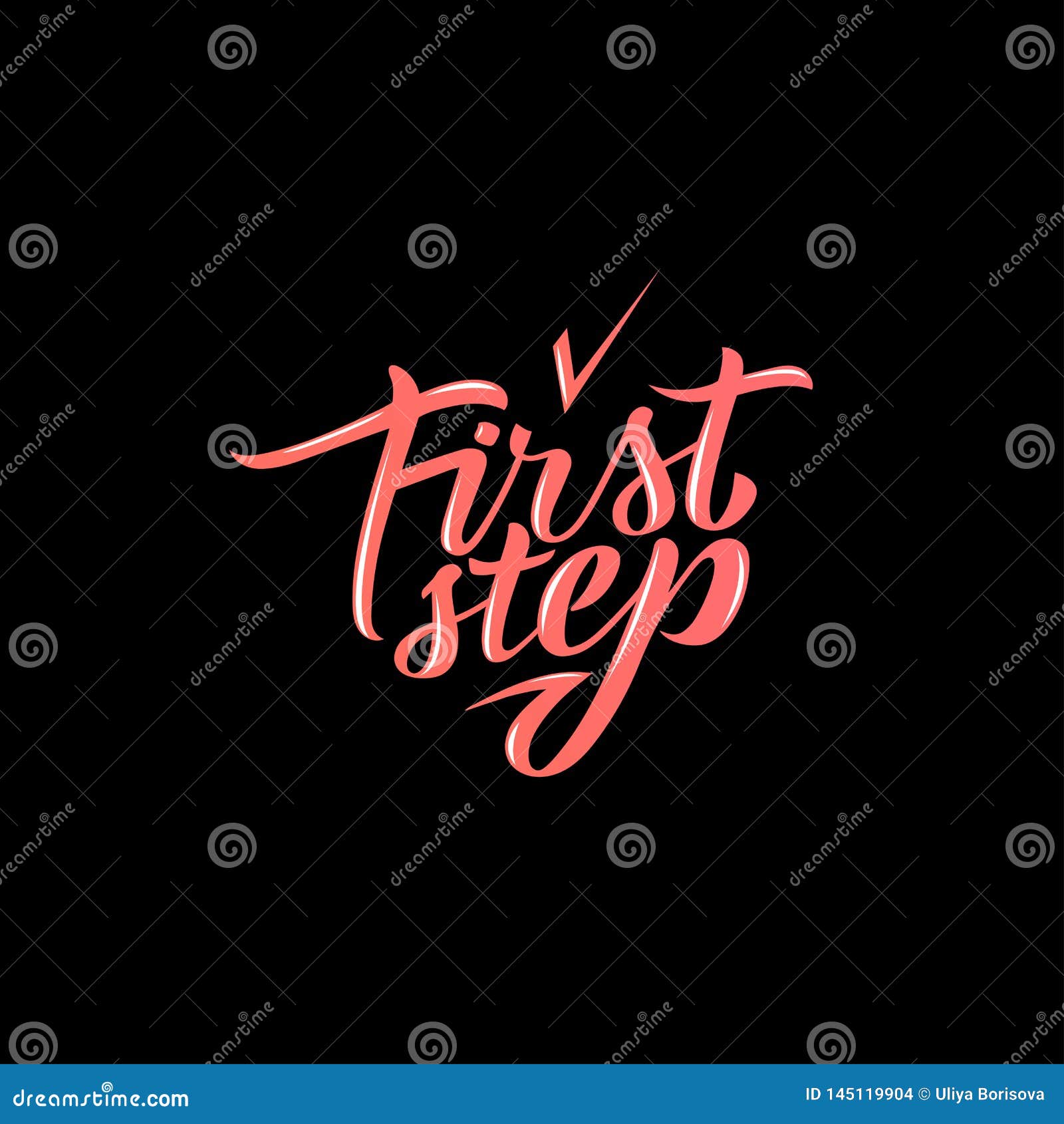 First step. stock vector. Illustration of orange, logo - 145119904