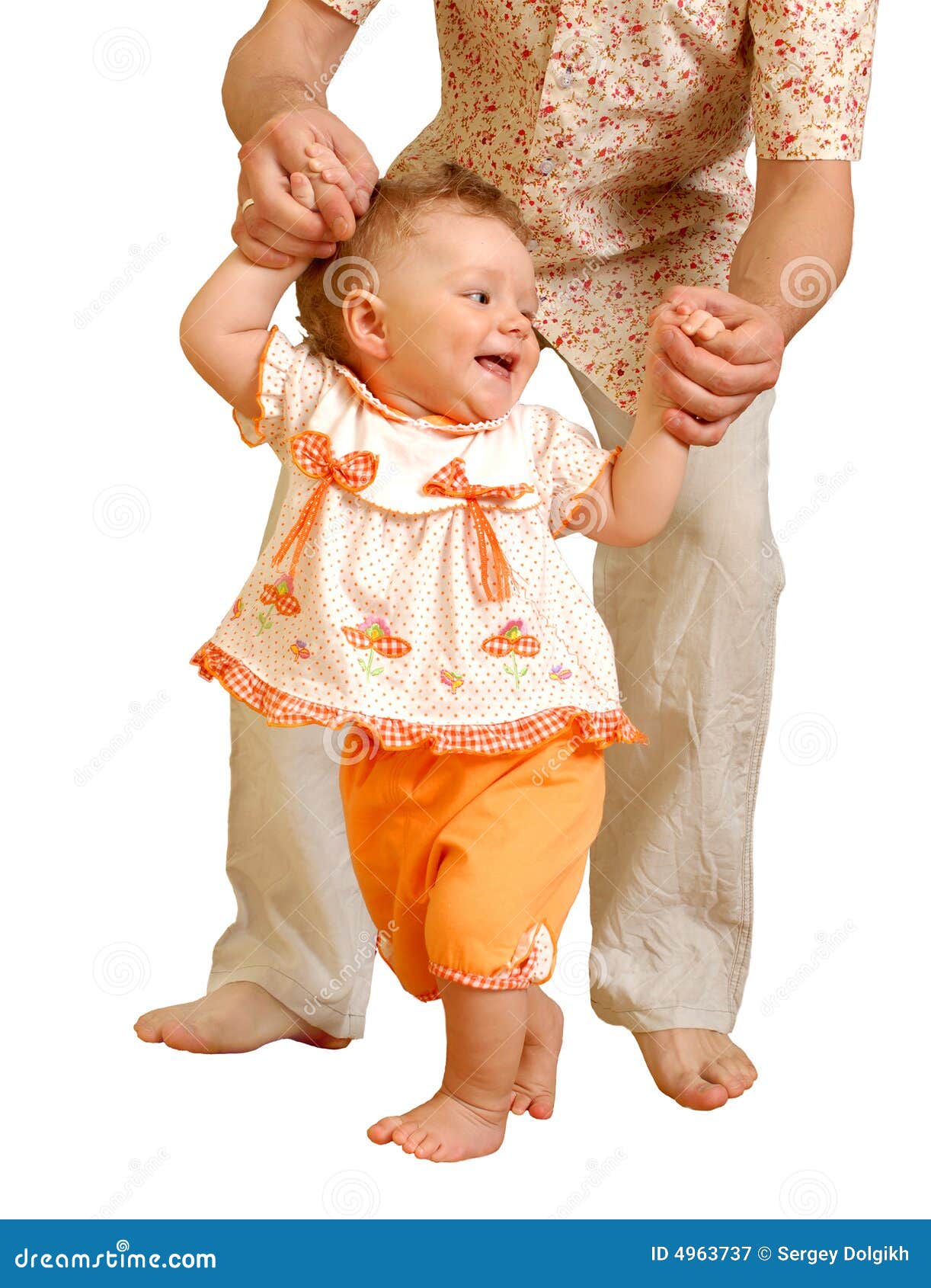 First steps stock image. Image of cute, parenthood, love - 4963737