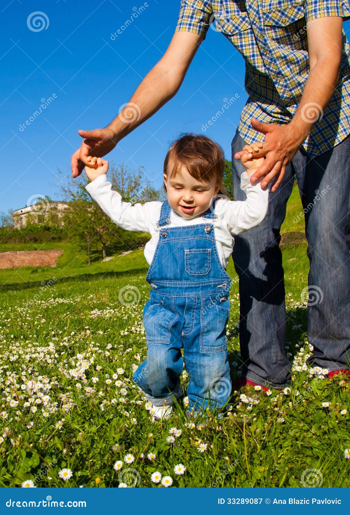 First steps stock image. Image of bonding, toddler, happy - 33289087