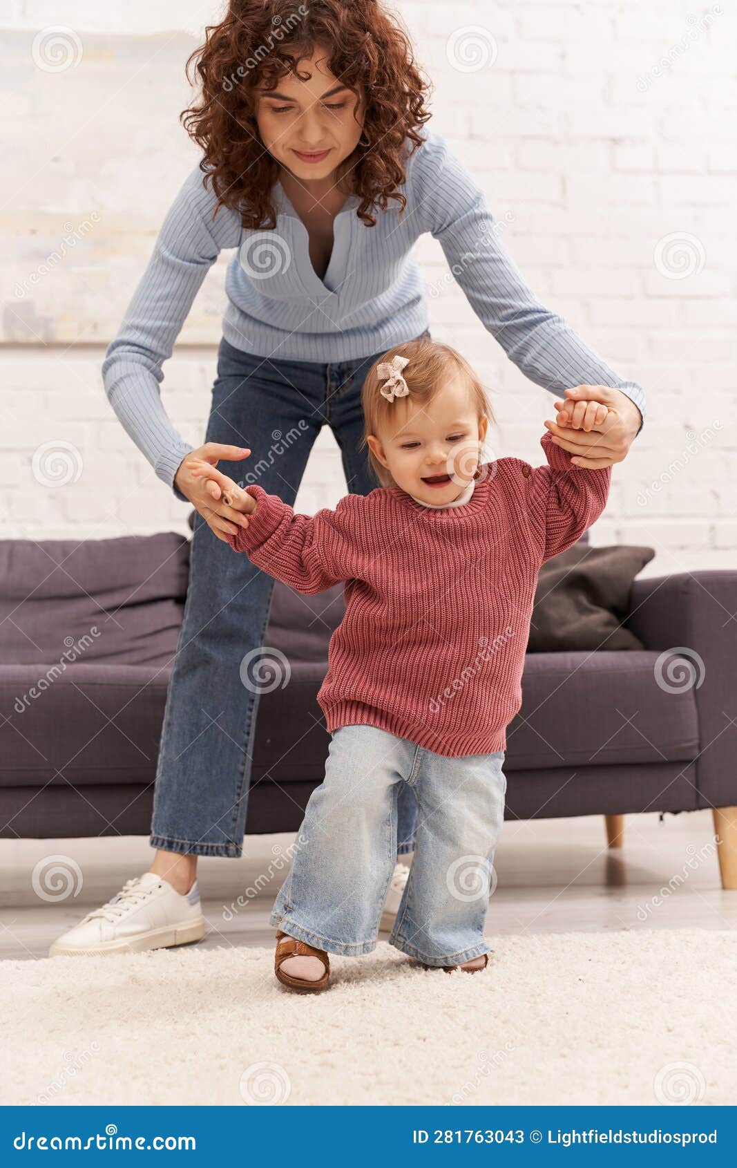 First Steps, Quality Time, Bonding, Balancing Stock Image - Image of ...
