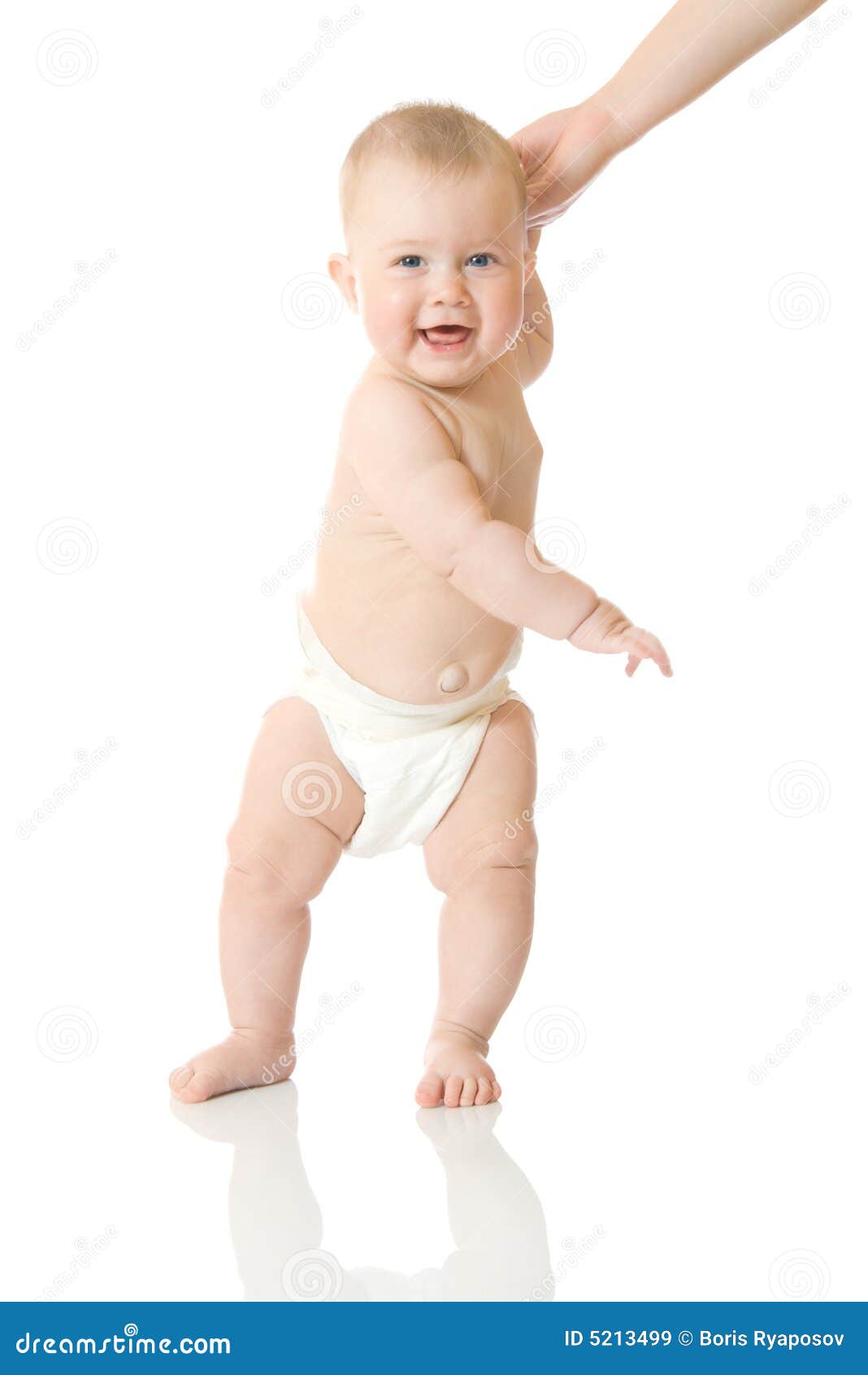 First Steps of Small Baby Isolated Stock Image - Image of little ...