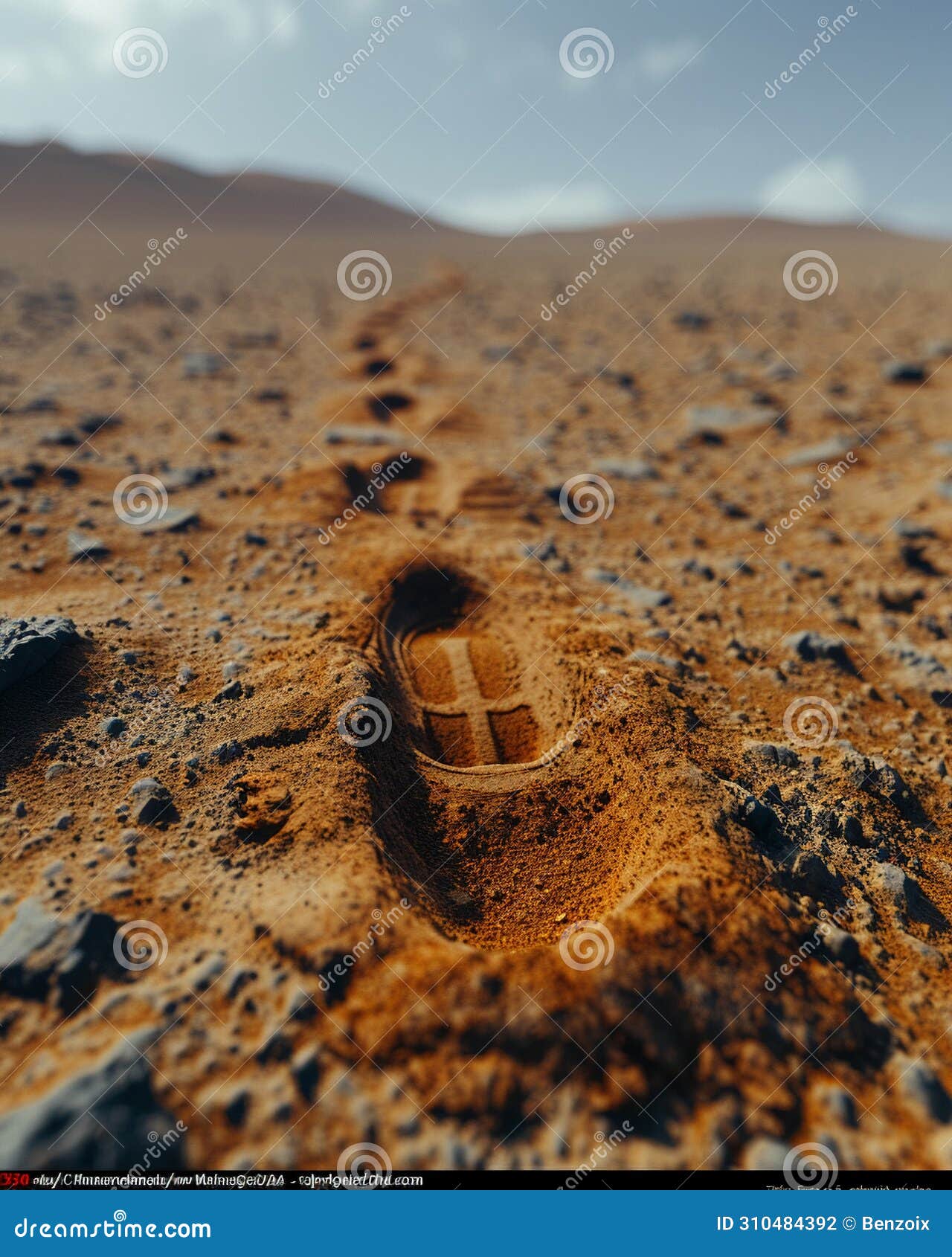 The First Steps on an Unexplored Planet Stock Photo - Image of frontier ...