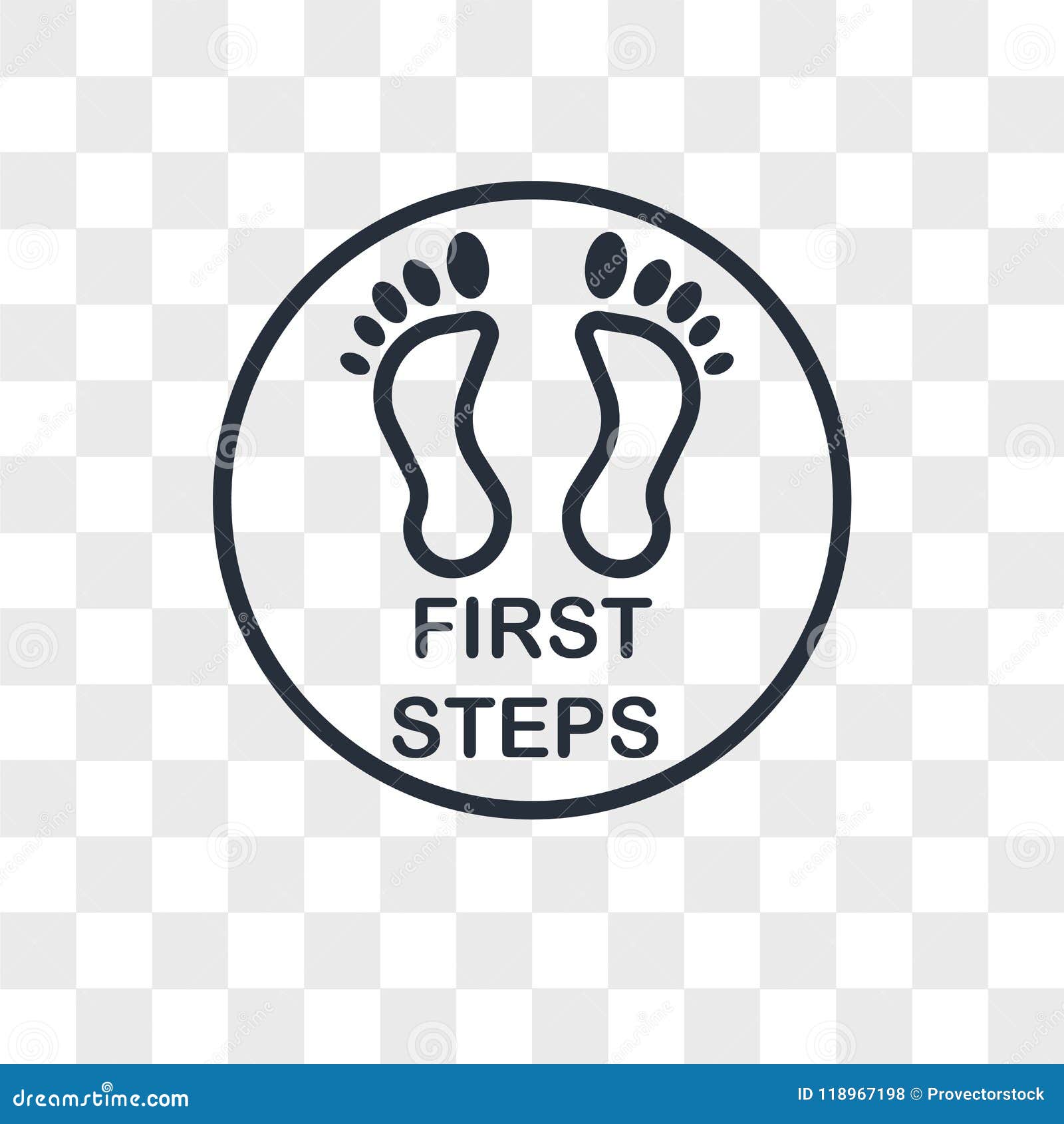 First Steps Vector Icon Isolated On Transparent Background, First Steps ...