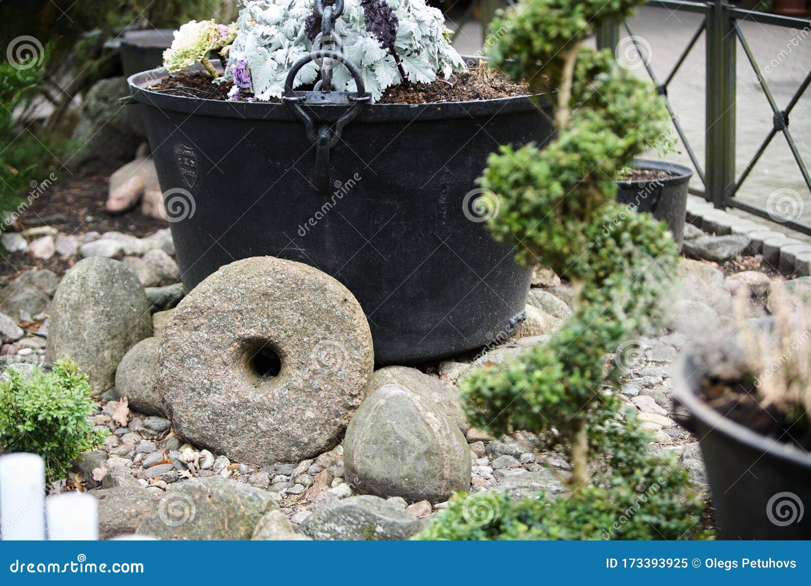 First Stone Wheel on Street of Jurmala Stock Image - Image of white ...