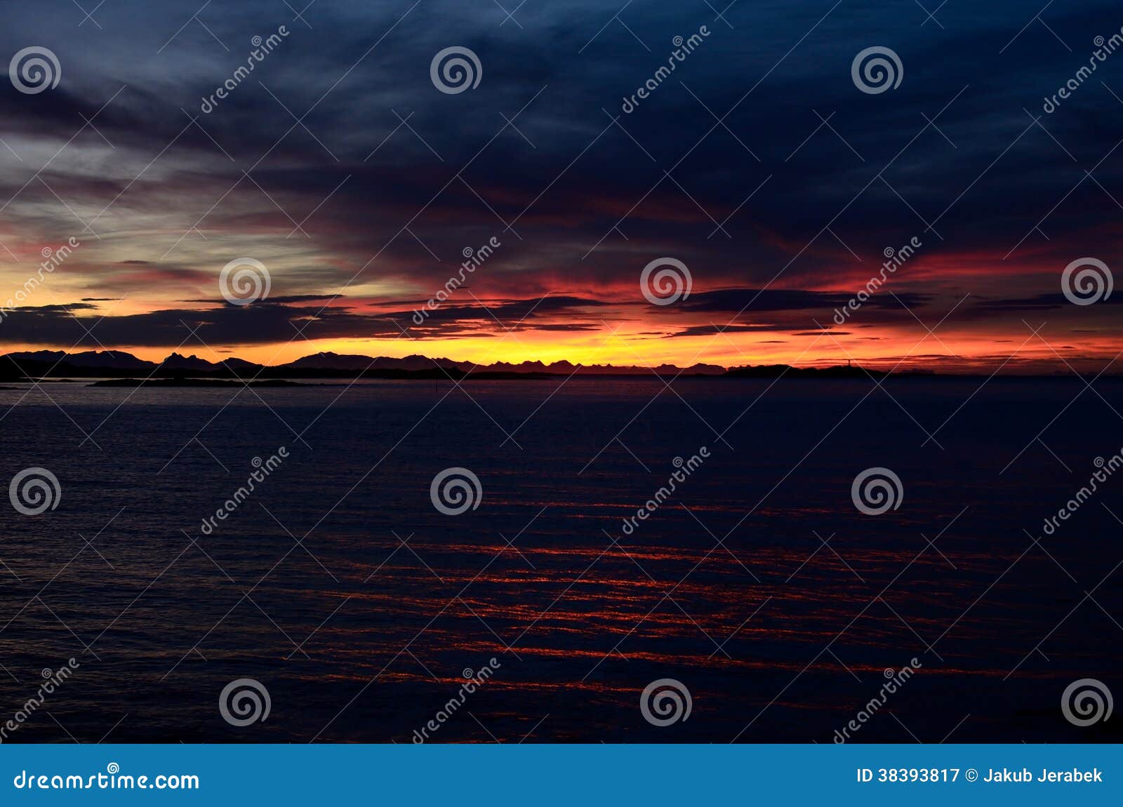 First Sunrise stock image. Image of lofoten, mountains - 38393817
