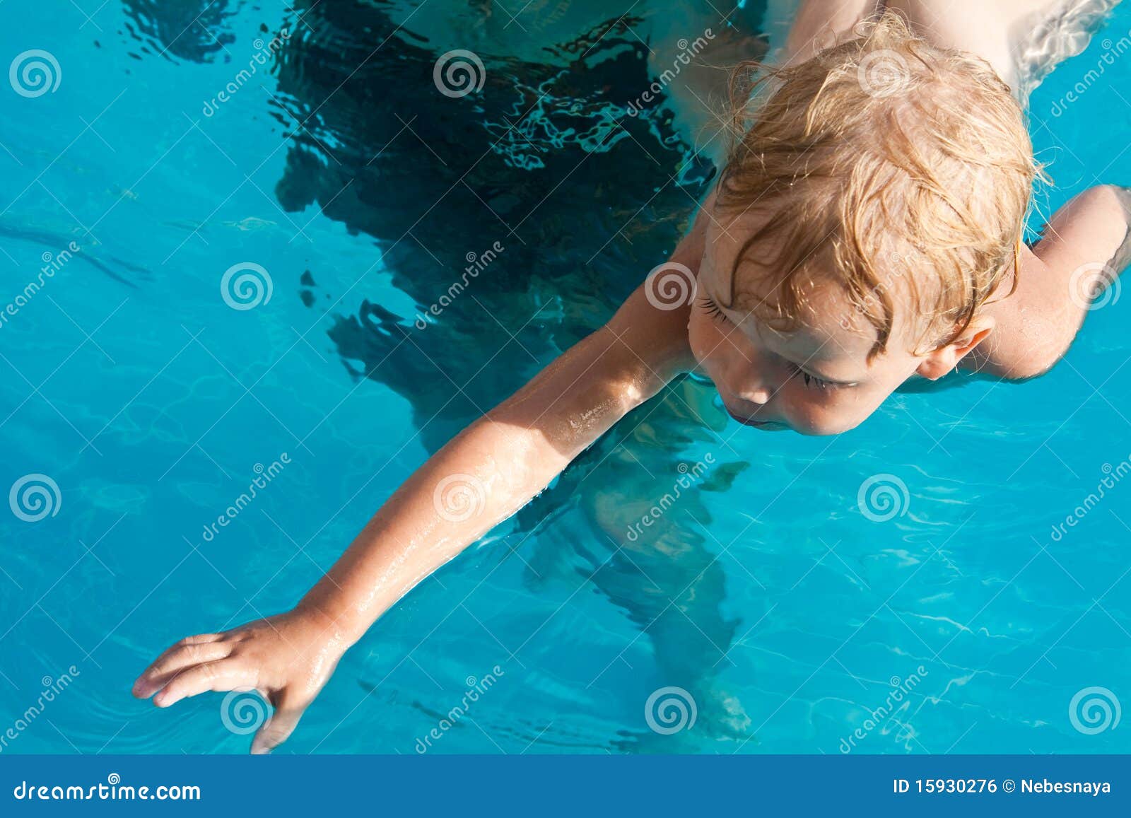 First swimming lessons stock photo. Image of child, forward - 15930276