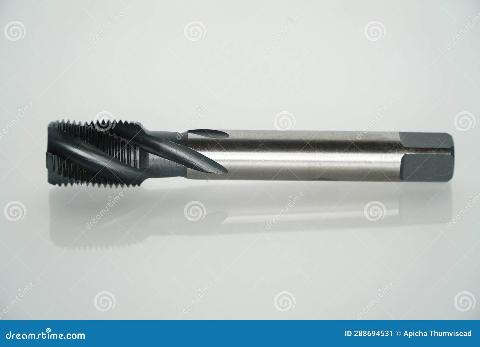 First Taps for Cutting Thread in Holes on a White Background,right ...