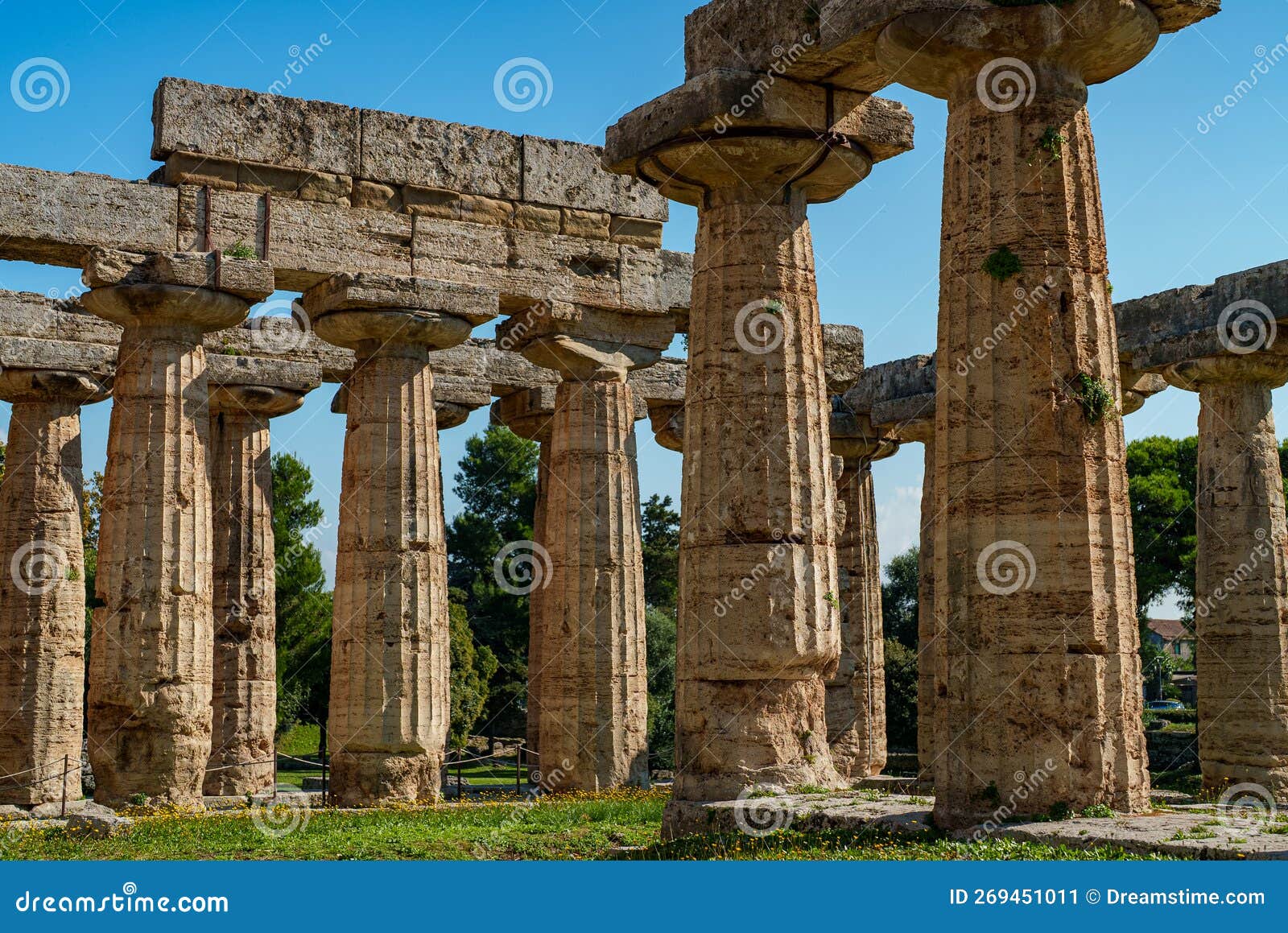First temple of Hera stock image. Image of unesco, column - 269451011