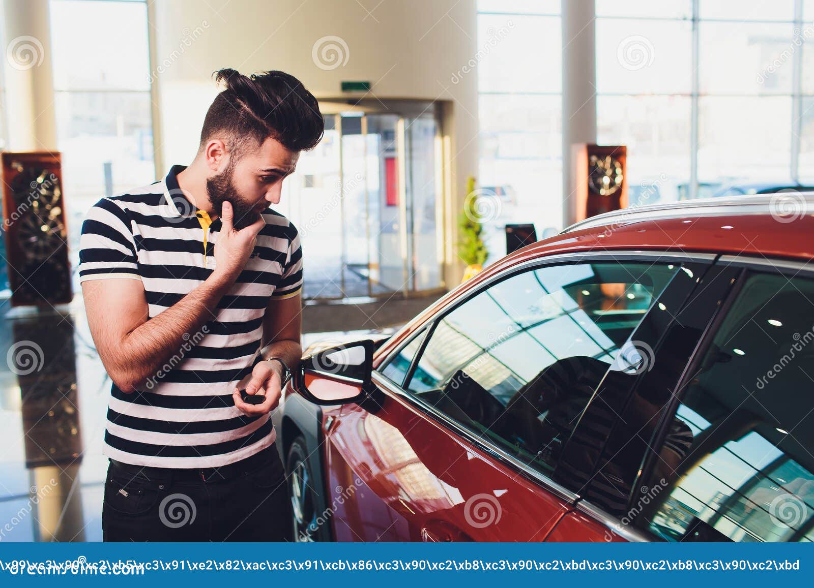 First Test Drive. Handsome Young Man Ready To Make First Test Drive ...