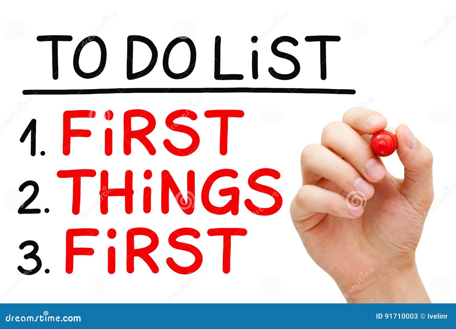 First Things First To Do List Stock Image - Image of concept, action ...