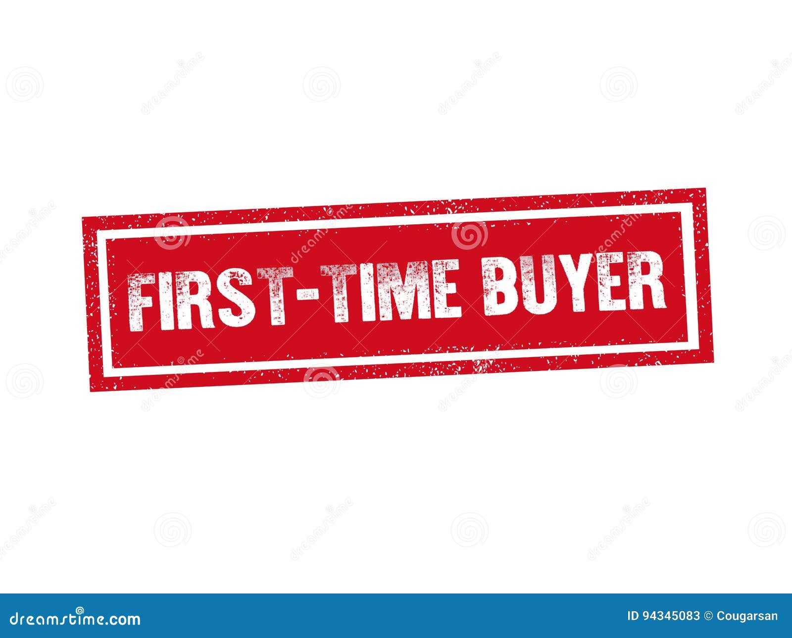 FIRST-TIME BUYER Red Stamp Seal Text Message on White Background Stock ...