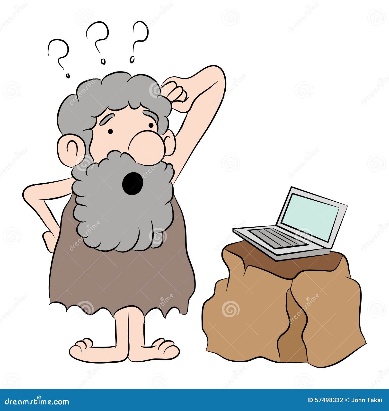 First Time Computer User Stock Vector - Image: 57498332