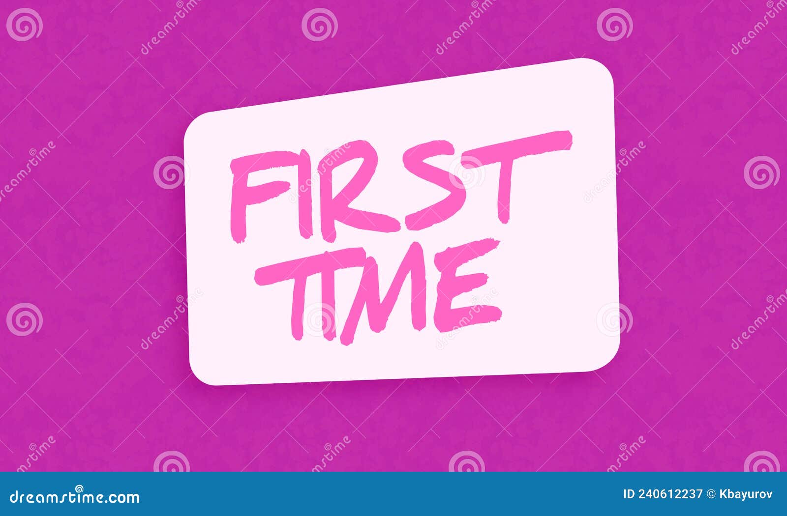 First Time Text Style on Color Background Illustration Material, Words ...