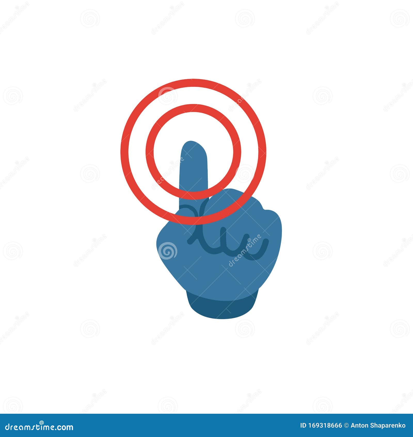 First Touch Icon. Simple Flat Element from Crm Collection Stock ...