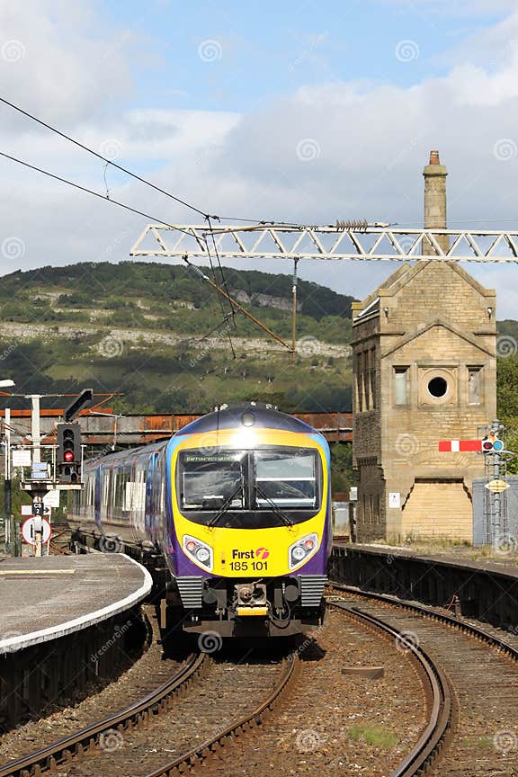 First TPE Train Leaving Carnforth for Barrow. Editorial Image - Image ...