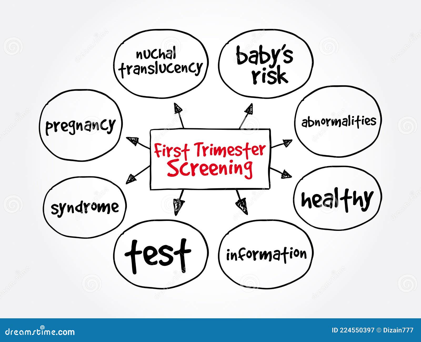 First Trimester Screening Mind Map, Health Concept for Presentations ...