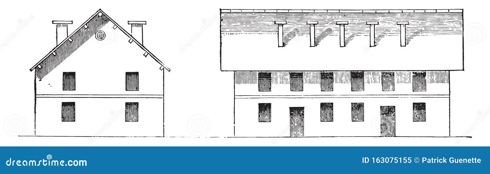 The Structure Of Barrack Tent Vintage Engraving Cartoon Vector ...