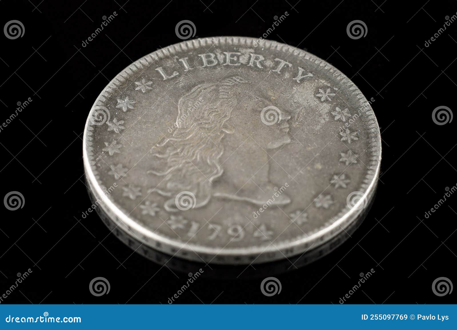 1794 the First US Dollar Copy Stock Image - Image of capital, currency ...