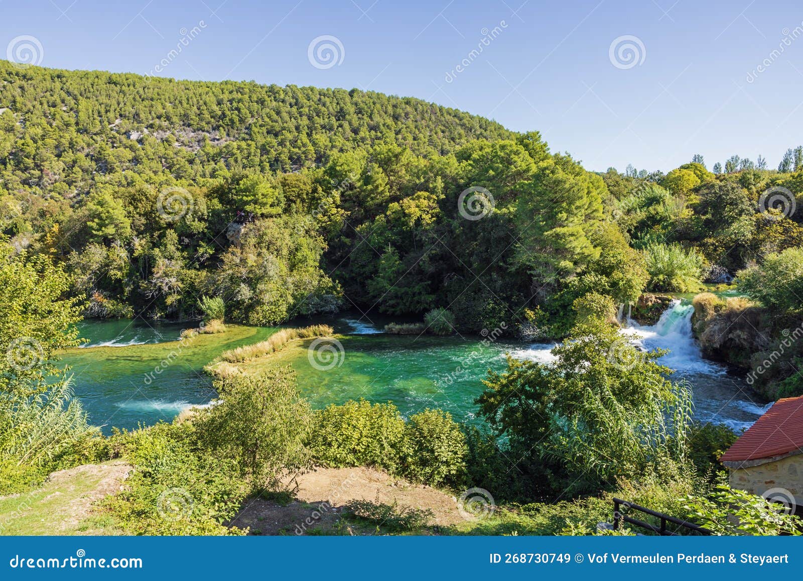 The First Waterfalls on the Krka River Stock Image - Image of ...