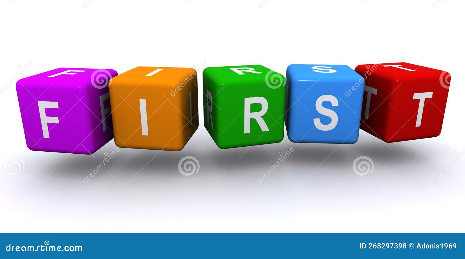 First word block on white stock illustration. Illustration of ...