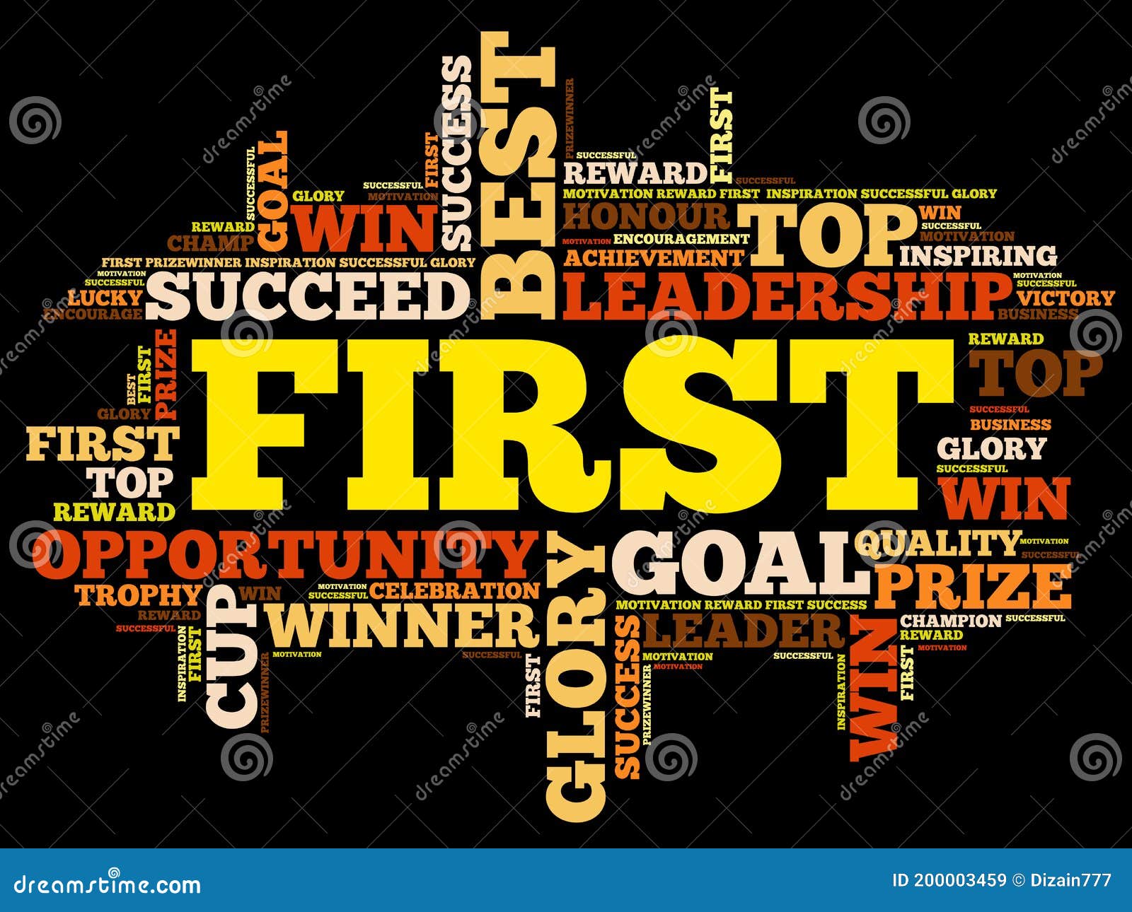 First Word Cloud, Business Concept Stock Illustration - Illustration of ...