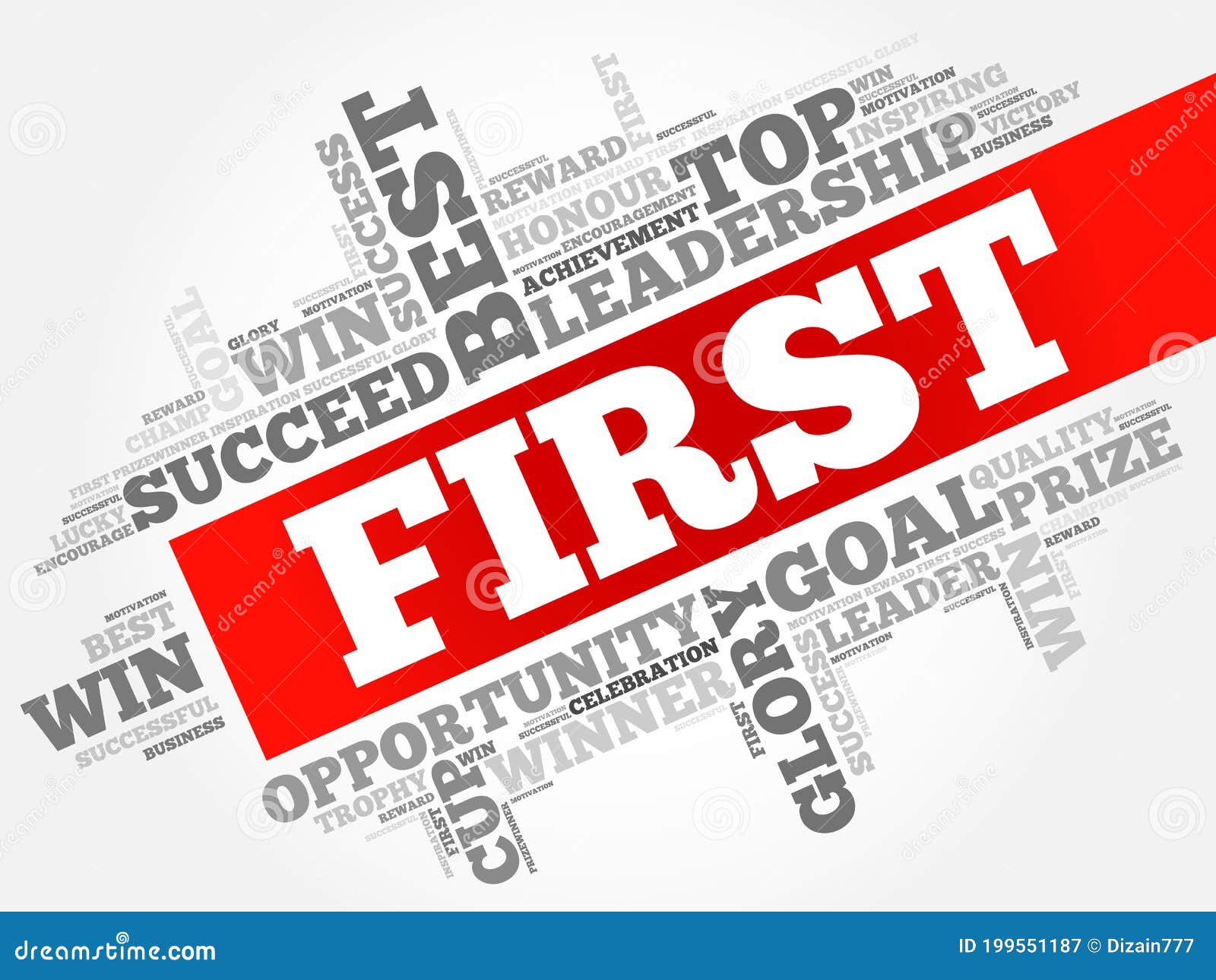 FIRST word cloud collage stock illustration. Illustration of glory ...