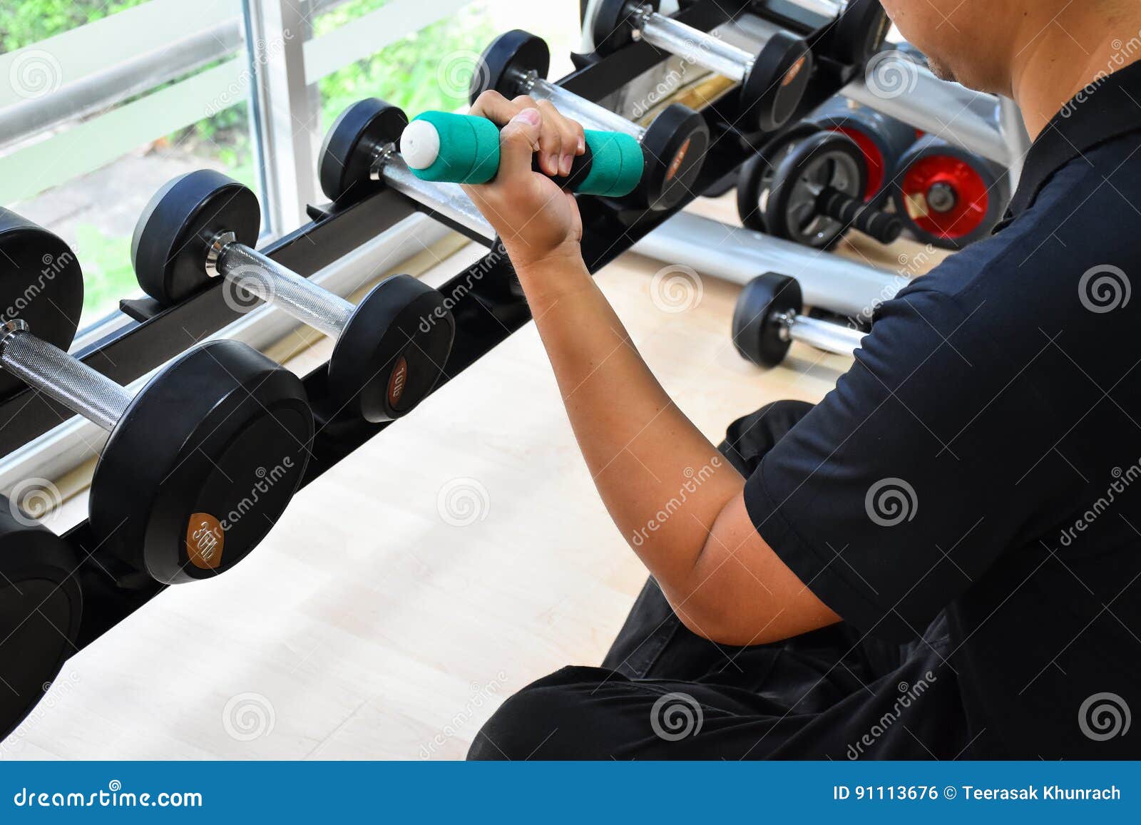 First Work Out with Dumbbells Stock Photo - Image of body, dumbbell ...