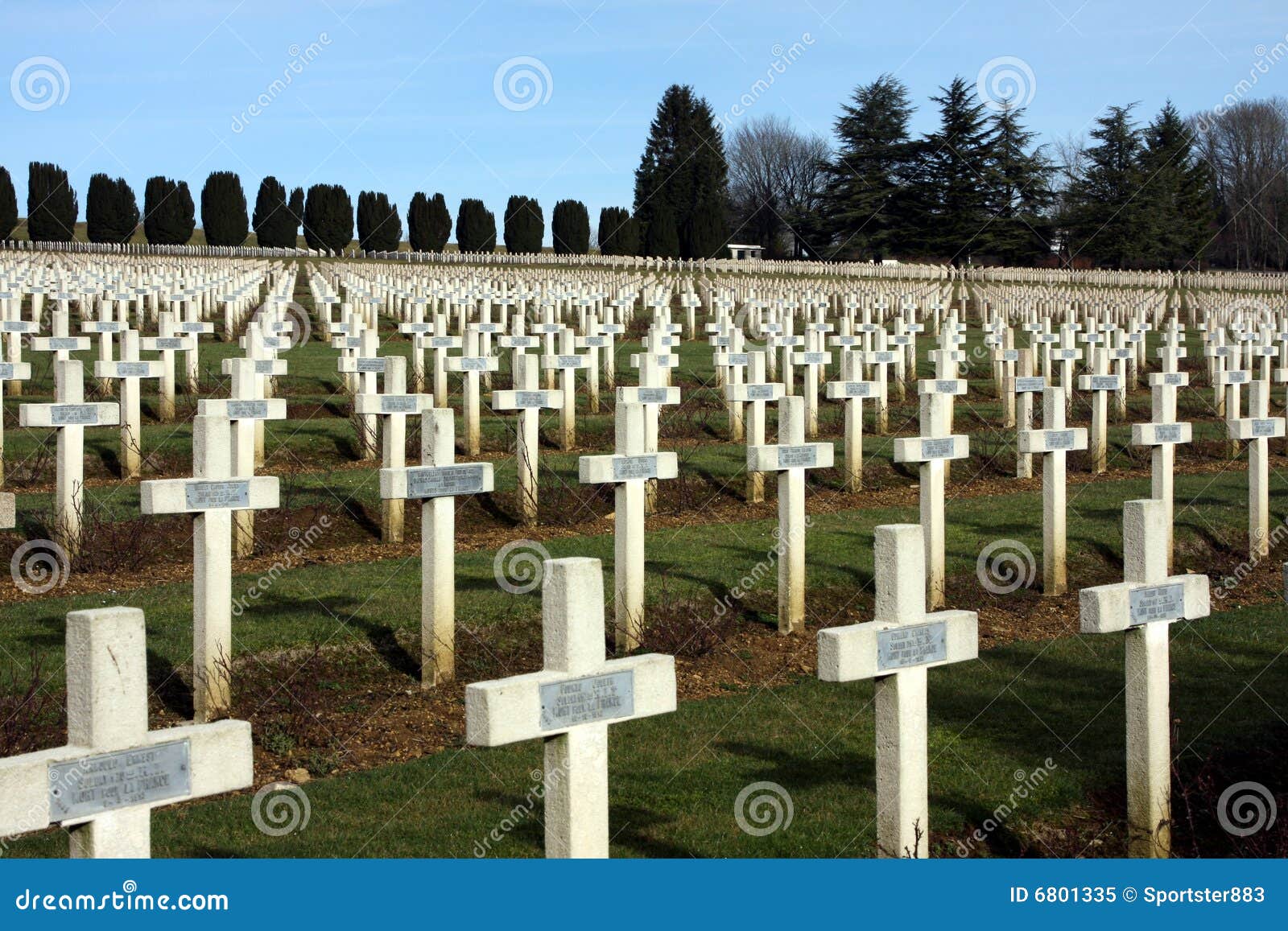 First World War Cemetery Verdun Stock Image - Image of conflict, cross ...