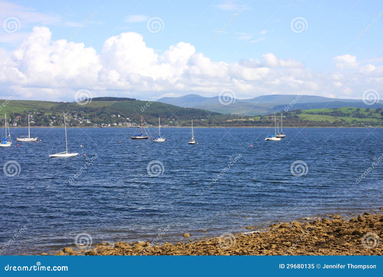 Firth of Clyde stock image. Image of channel, moored - 29680135